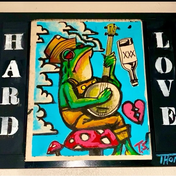 Art | Whimsical Frog Playing Banjo Art Print Banjo Blues | Poshmark